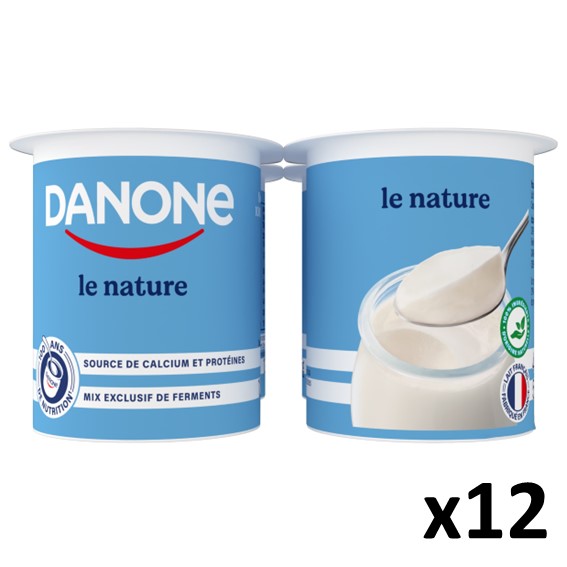 Danone Yaourt nature - Colis de 12 unités de 4x115g | Danone Eshop